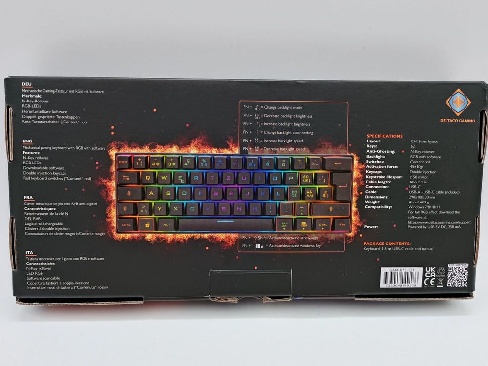 Clavier gaming mécanique DELTACO DK430R. (D'occasion) à Courtemaîche ...