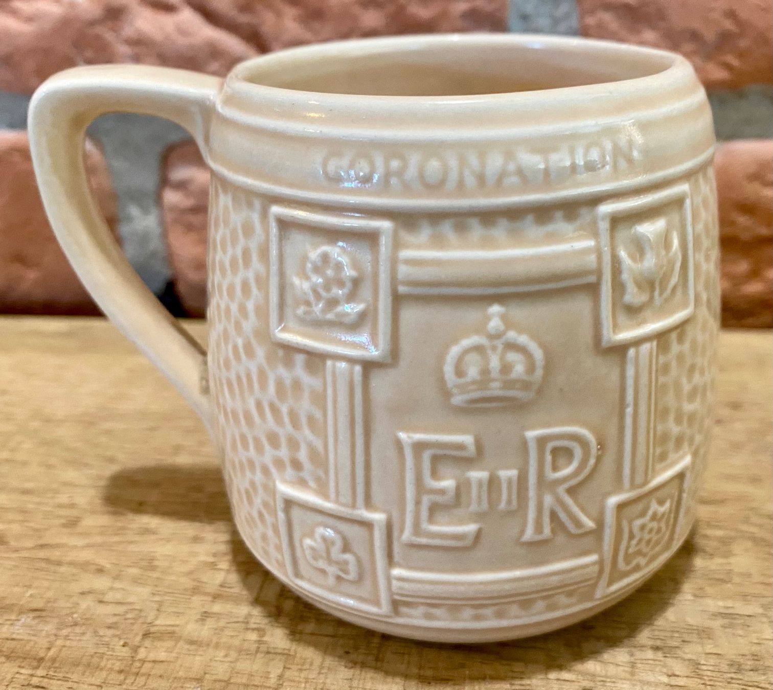 1953 QUEEN ELIZABETH Krönung - Alte Souvenir Tasse - England (Gebraucht ...