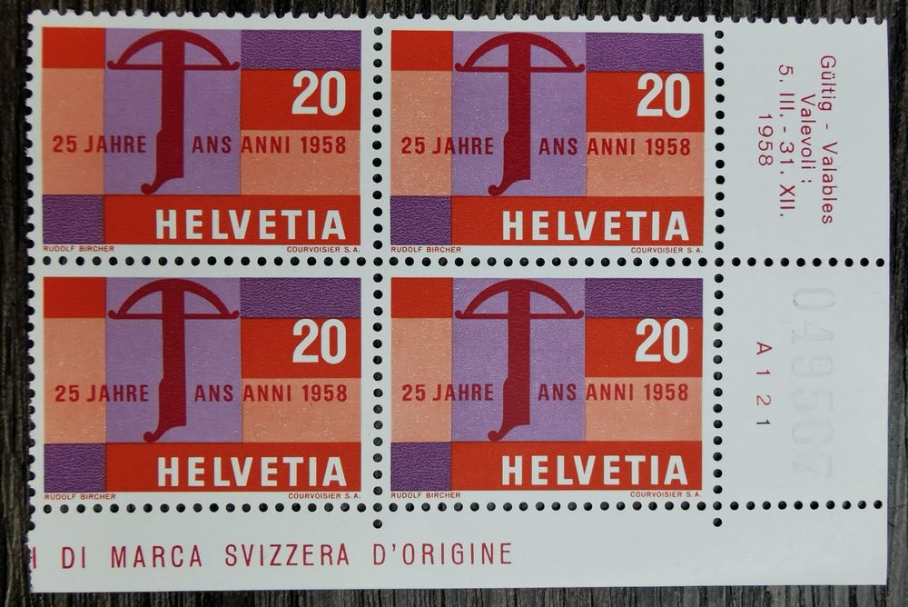 TR11 Bloc Timbre Suisse 1958 (Gebraucht) in Cousset für CHF 0.65 – mit Lieferung auf Ricardo kaufen