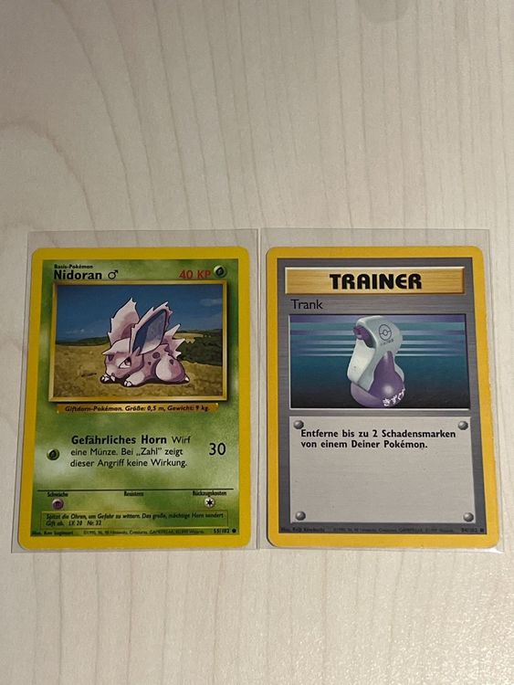Pokemon Base Set Trainer & Nidoran AB 1FR (Gebraucht) in Oberegg für ...
