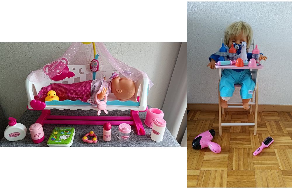 Poupon Nenuco dort avec moi + Cicciobello Bobo + accessoires (D ...