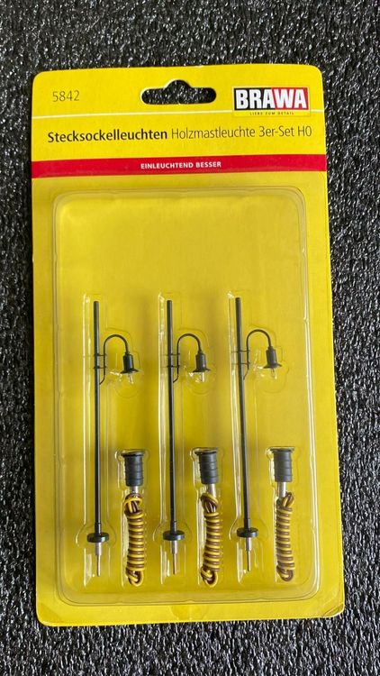 Brawa Holzmastleuchte 3er Set 5842 H0 (Neu und originalverpackt) in ...