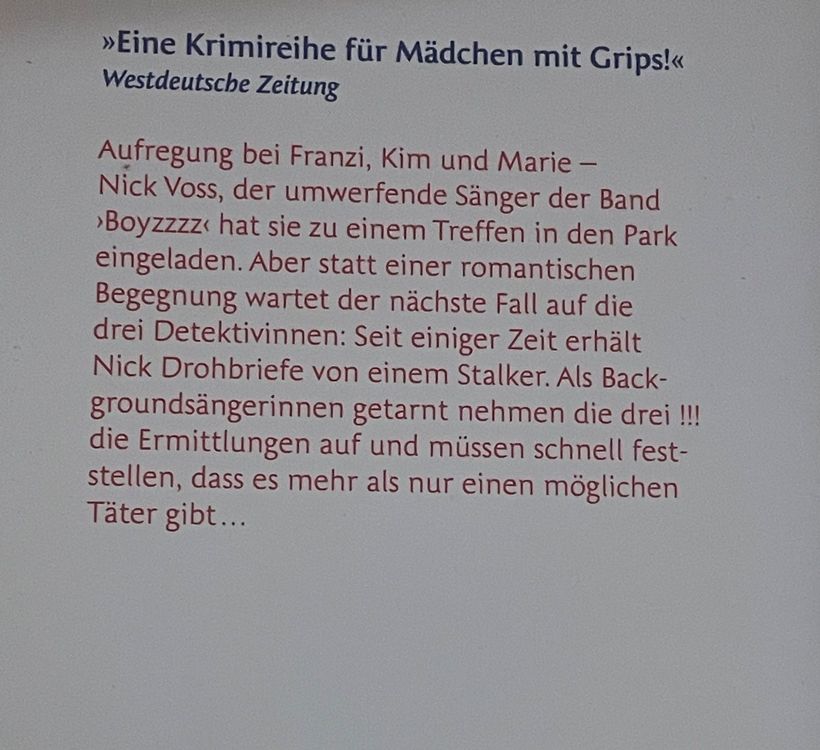 Die drei !!! Popstar in Not, tolles Jugendbuch, Top Zustand! (Gebraucht ...