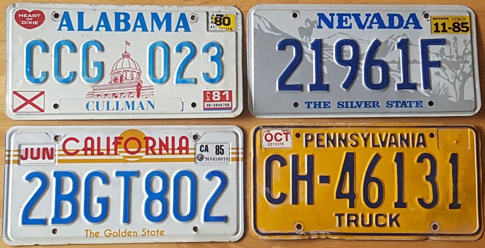 4 Original US-Car and trailer licence plates (Gebraucht) in Muri AG für ...
