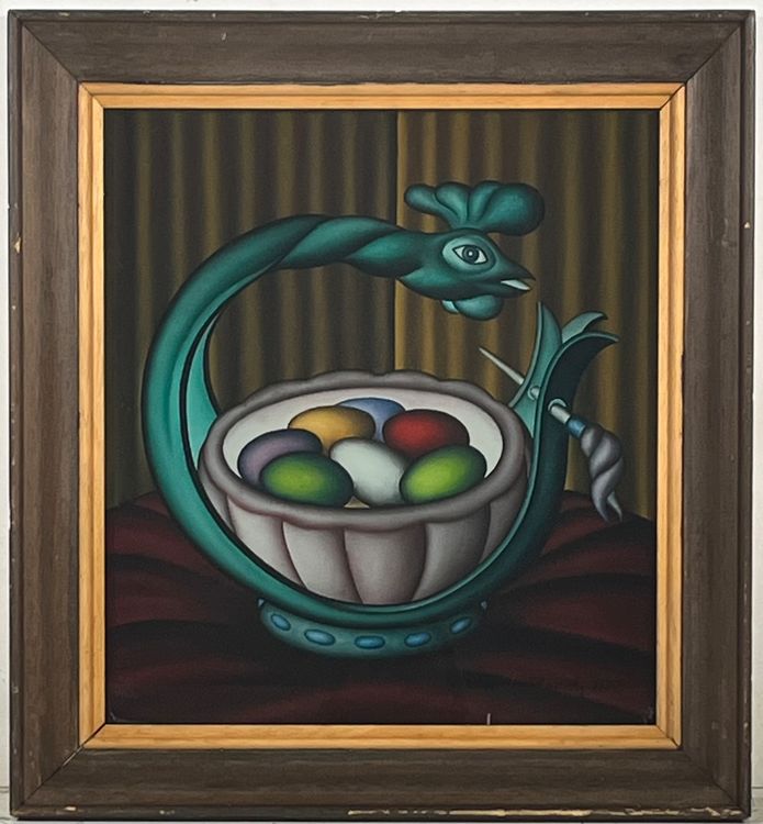 Anton Plemelj (1923) Stilleben Hinterglassmalerei, Signiert (Gebraucht ...