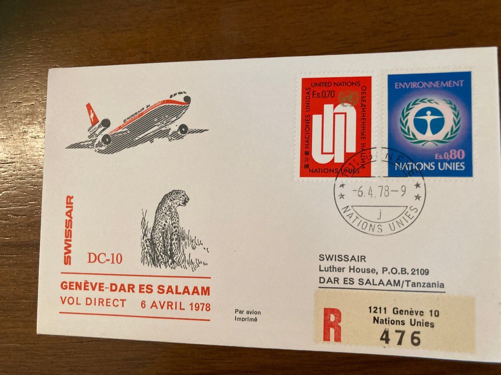 SR 1°DIR. FLUG UNO GENF- DAR ES SAALAM 6.4.78 | Kaufen auf Ricardo