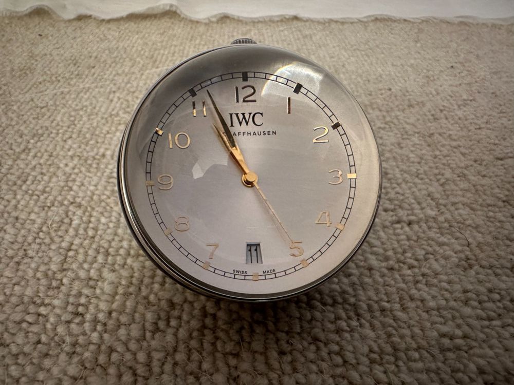 IWC SCHAFFHAUSEN Portuguese Table Clock 75 Years Anniversary | Kaufen ...