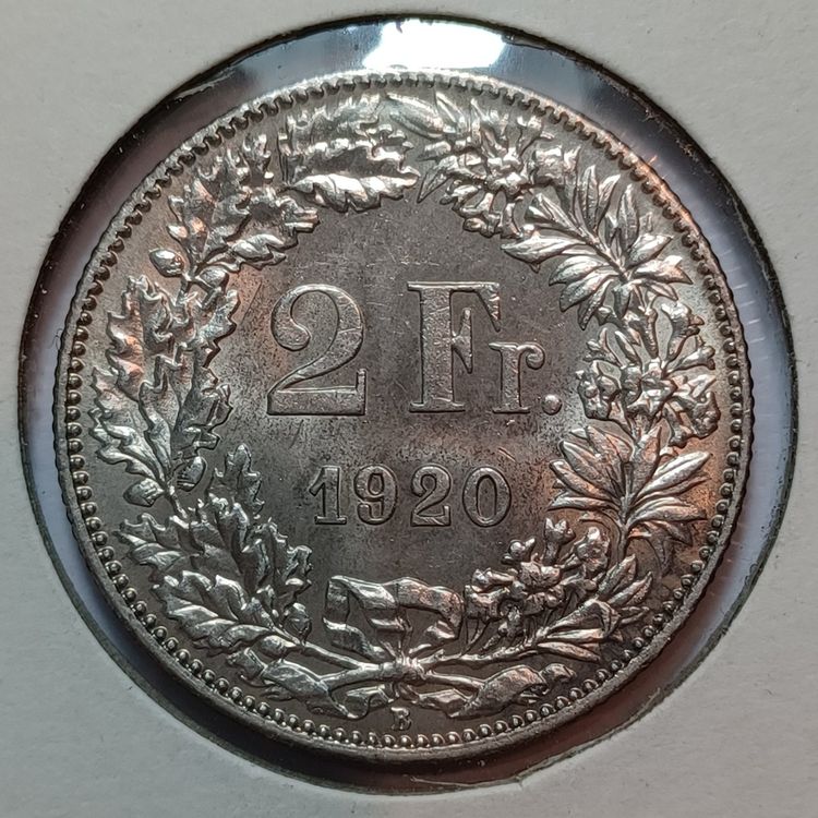 2 Franken 1920 unz-stgl (Gebraucht) in Pfäffikon ZH für CHF 60 – mit Lieferung auf Ricardo kaufen