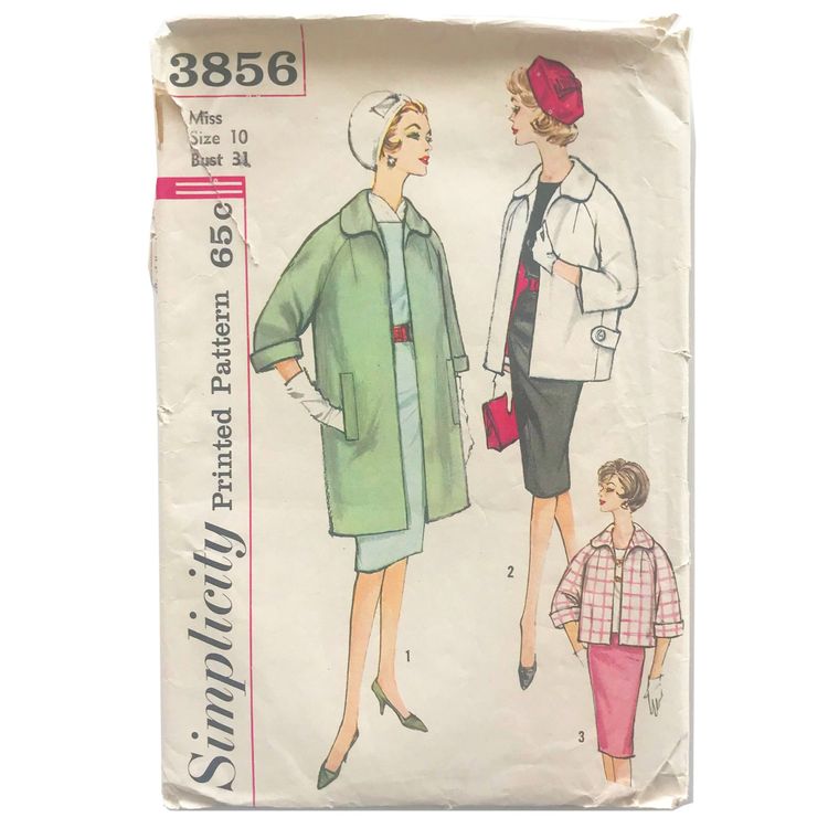 Schnittmuster XS SIMPLICITY Kurzmantel / Jacke VINTAGE 1950s | Kaufen ...