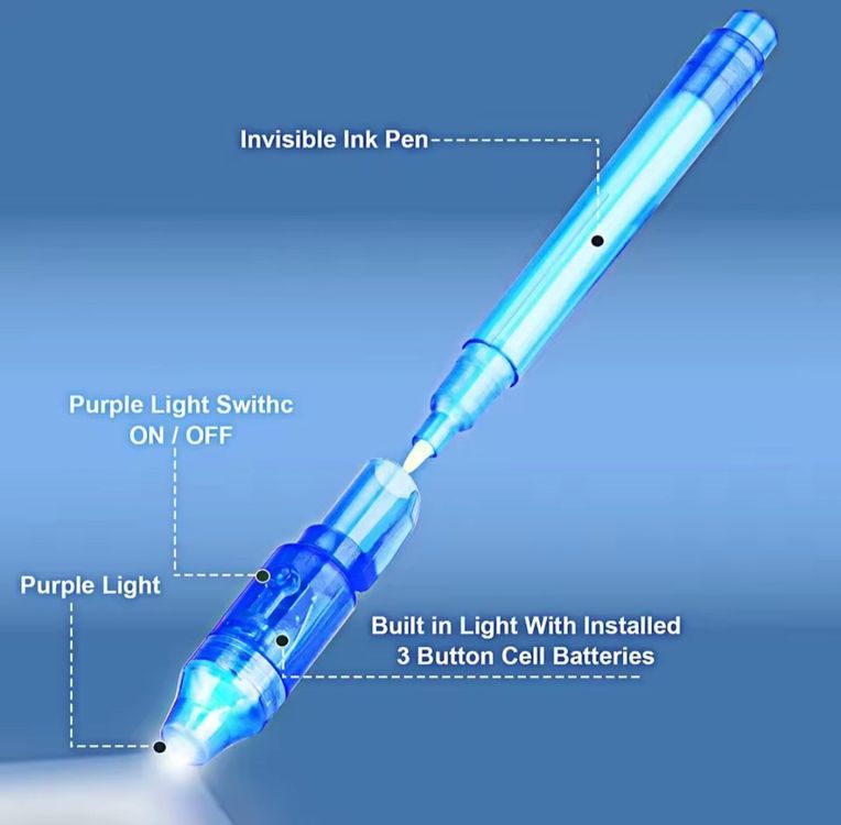 UV Stift 🖋️ mit UV Licht / UV Light & Pen / invisible ink (Neu und ...