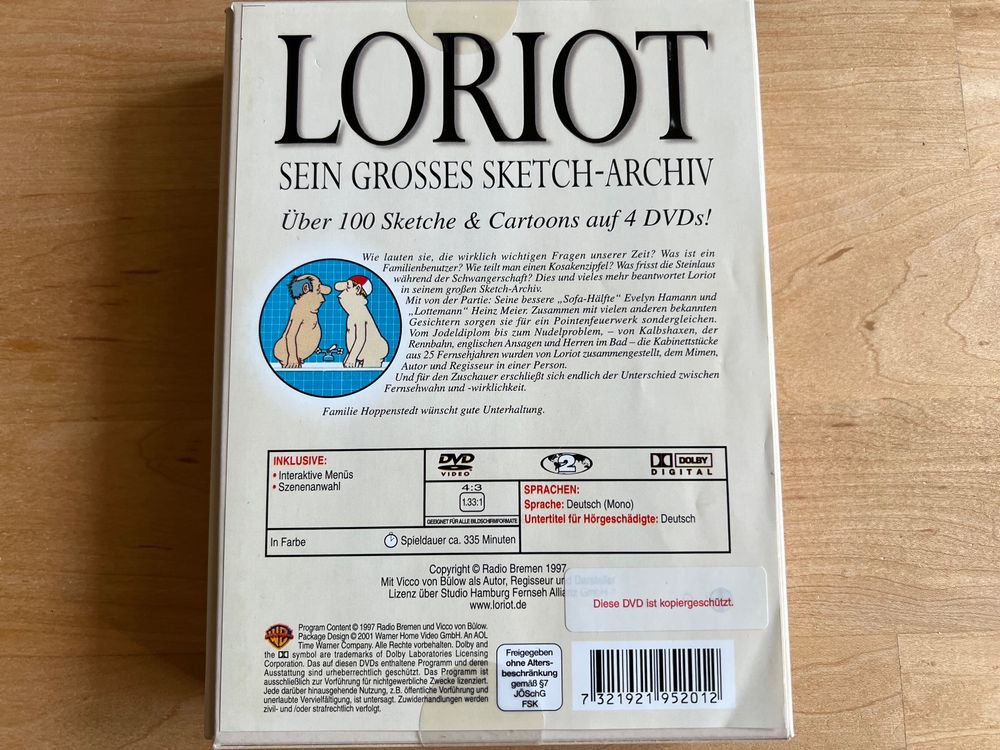 Loriot Sketch Archiv auf 4 DVD | Kaufen auf Ricardo