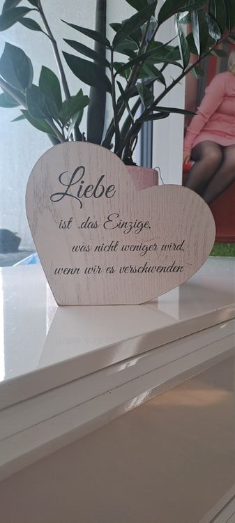 Deko Herz aus Holz Spruch (Gebraucht) in Jona für CHF 7 – mit Lieferung ...