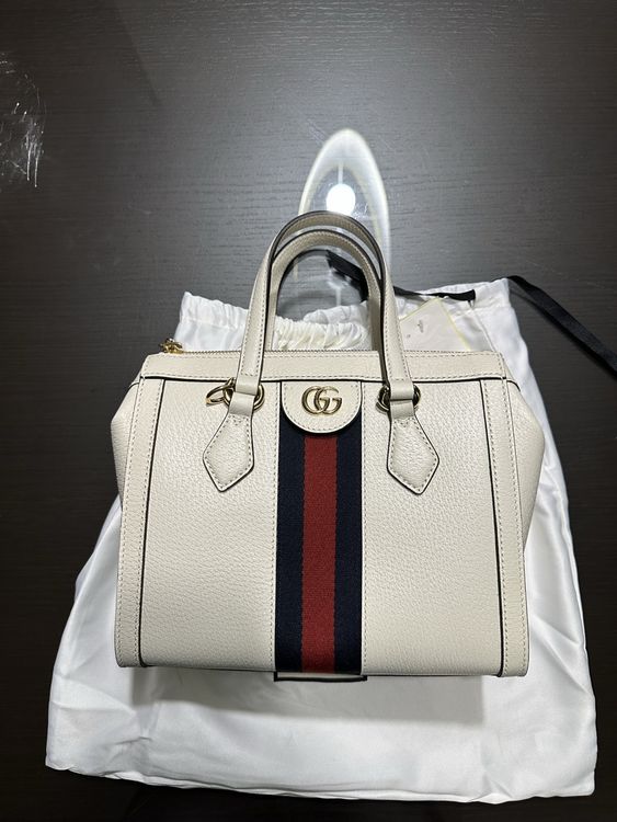 Nuova Borsa a mano Gucci Ophidia Small Bianco Crudo (Nuovo (secondo la ...