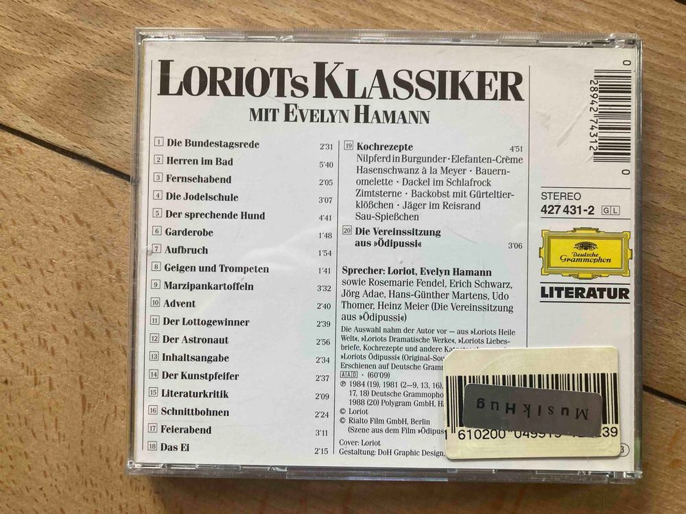 Loriot's Klassiker - mit Evelyn Hamann (Deutsche Grammophon) | Kaufen auf Ricardo