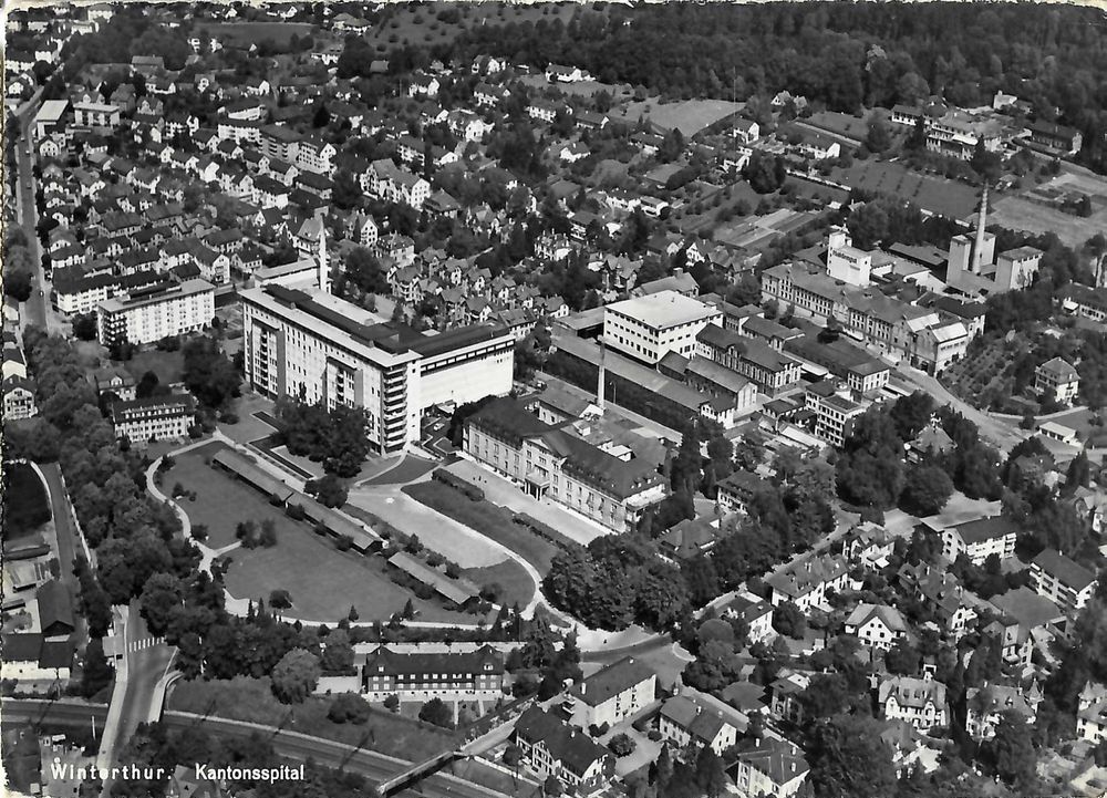 Winterthur ZH Flugaufnahme Nr.1953 , Kantonsspital , 1950 (Gebraucht) in Solothurn für CHF 12 ...