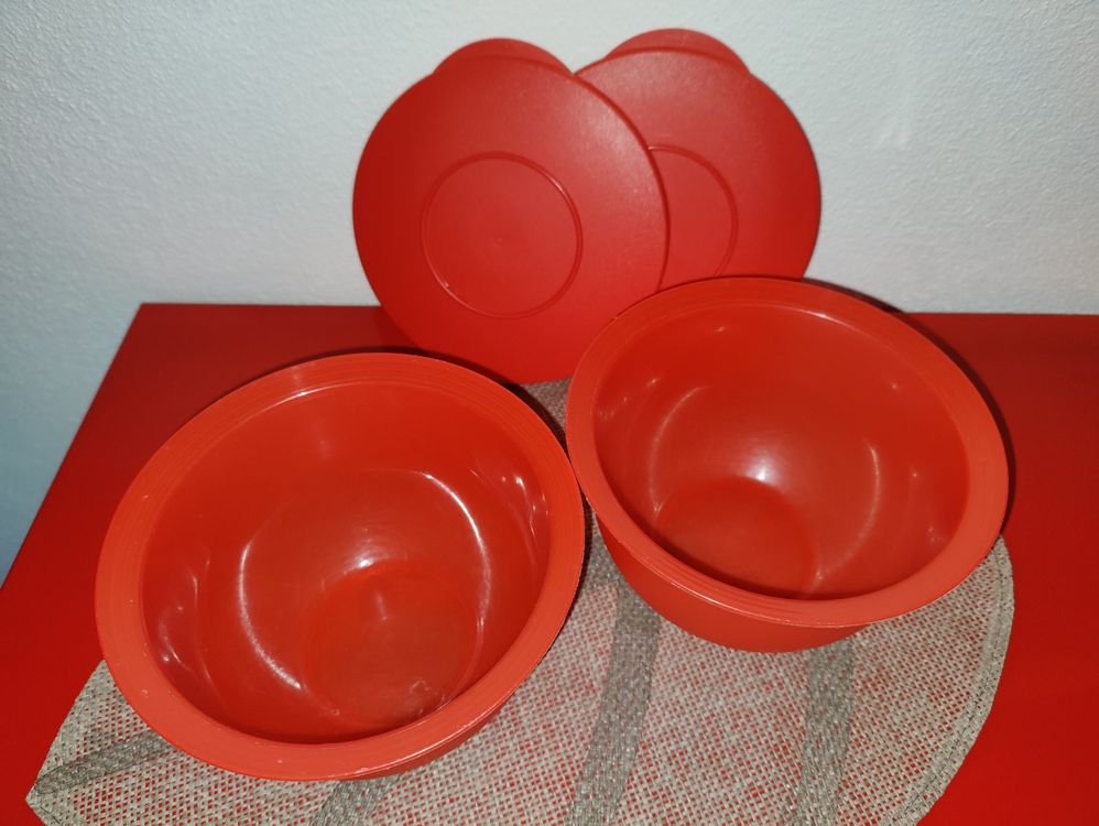 Tupperware Schüssel Aqua 1,3 Liter Rot Junge Welle 2 Stück | Kaufen auf ...