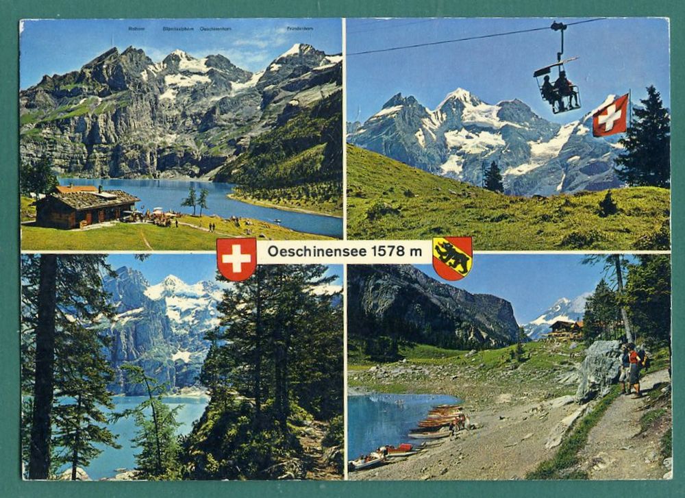 Oeschinensee, 4 Ansichten, 1976 (Gebraucht) in Sargans für CHF 1 – mit Lieferung auf Ricardo kaufen