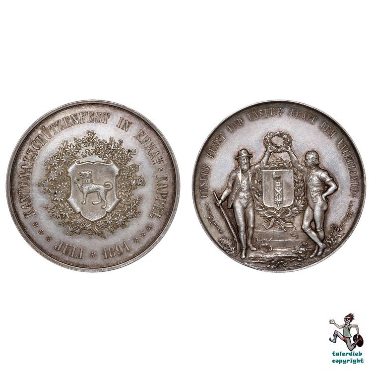 1891 Ebnat-Kappel Sch-Med inkl. Katalog (Antik) in Kollbrunn für CHF 350 – mit Lieferung auf ...