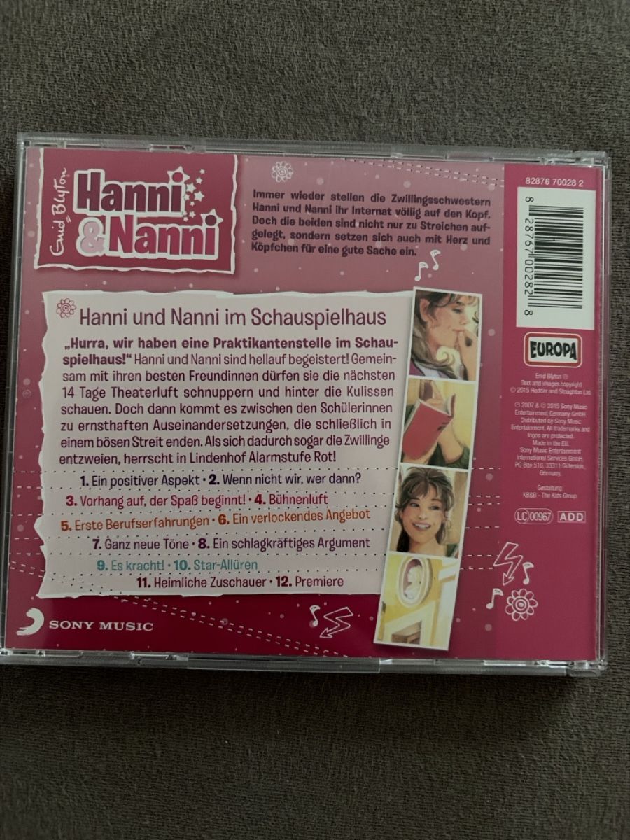 Hanni & Nanni CD im Schauspielhaus - Top Zustand!🎶🎉 (Gebraucht) in ...
