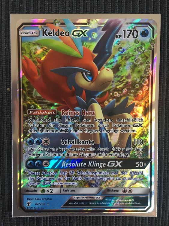 Pokemon Keldeo GX Sonne und Mond (Neu (gemäss Beschreibung)) in Wabern ...