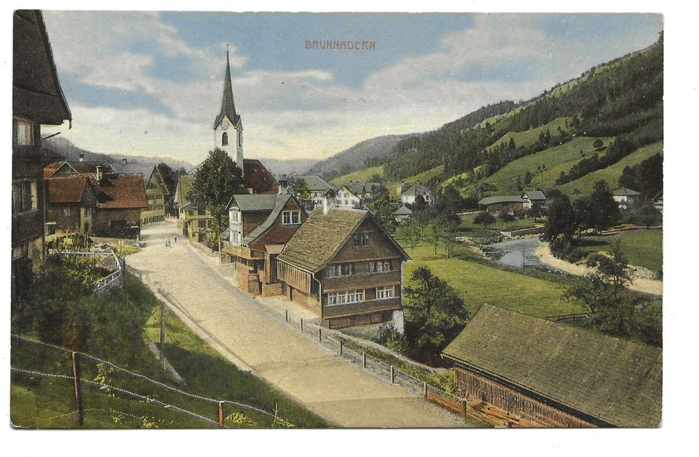 Brunnadern (SG) Toggenburg - Dorfzentrum mit Kirche - Necker (Gebraucht) in Engelburg für CHF 6. ...