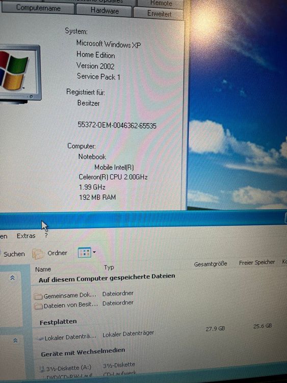 Alter HP ze4200 Laptop Windows XP neu inst. mit Floppy (Gebraucht) in ...