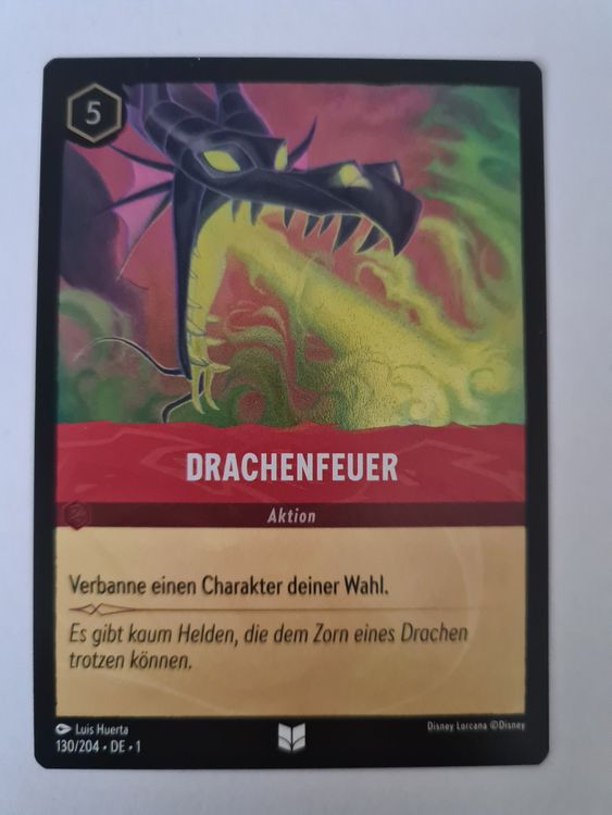 Lorcana FOIL, Drachenfeuer, 130/204-DE-1 (Neu (gemäss Beschreibung)) in Sachseln für CHF 3 – mit ...