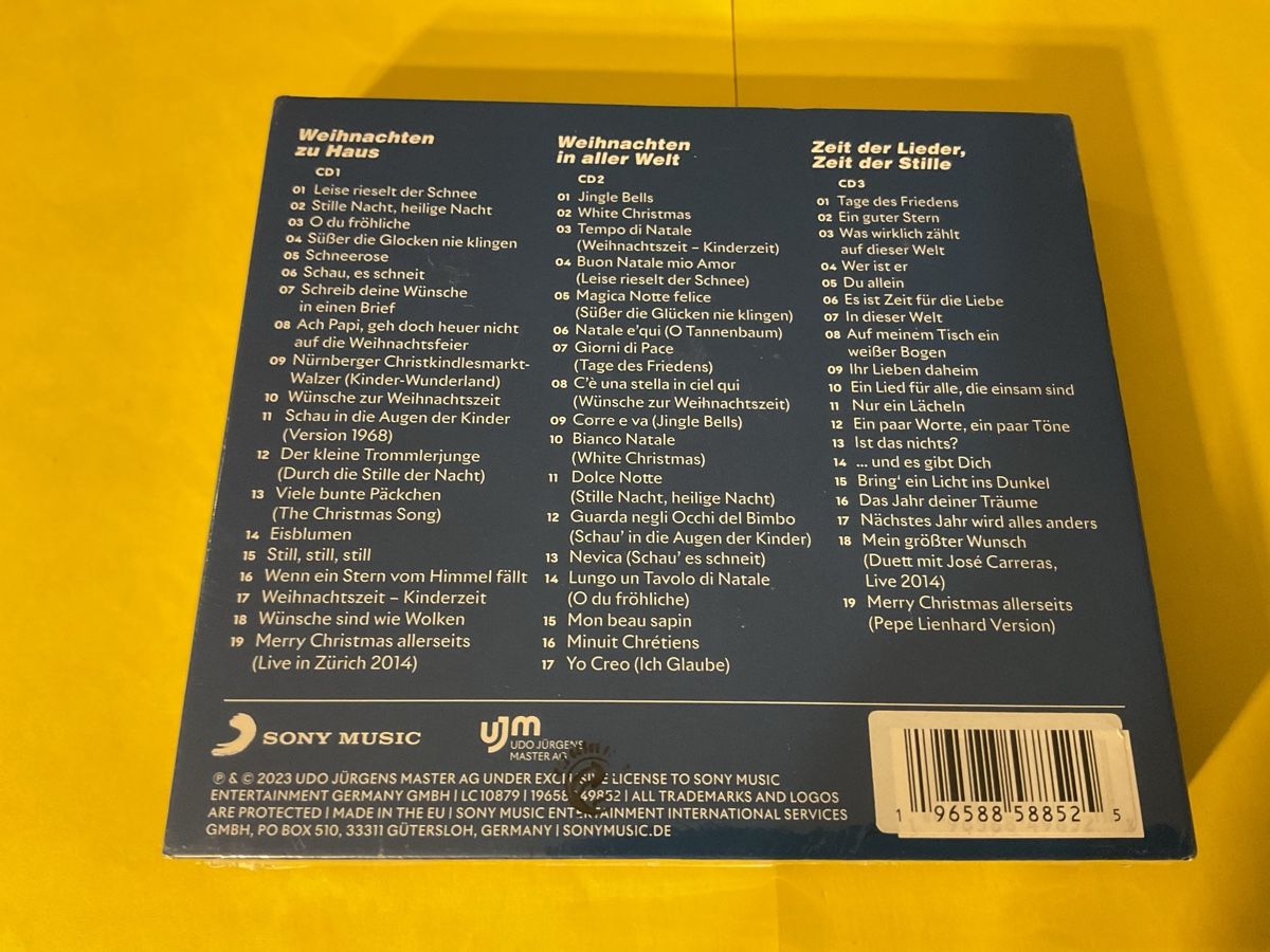Udo Jürgens - Die schönsten Weihnachtslieder 3CDs - Neu! (Neu und ...