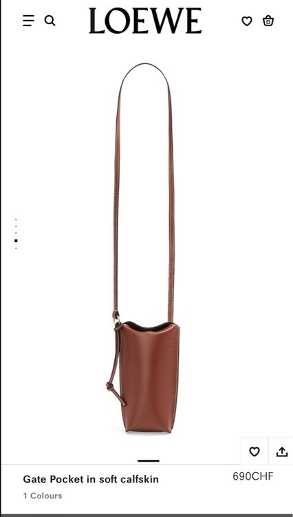 Loewe Gate Pocket Bag Soft Calfskin Brown (Gebraucht) in Olten für CHF ...