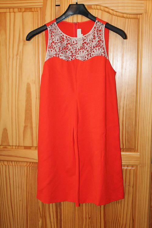 LETZTE CHANCE Stella McCartney Kleid rot Spitze Gr. XS/ S (Gebraucht ...