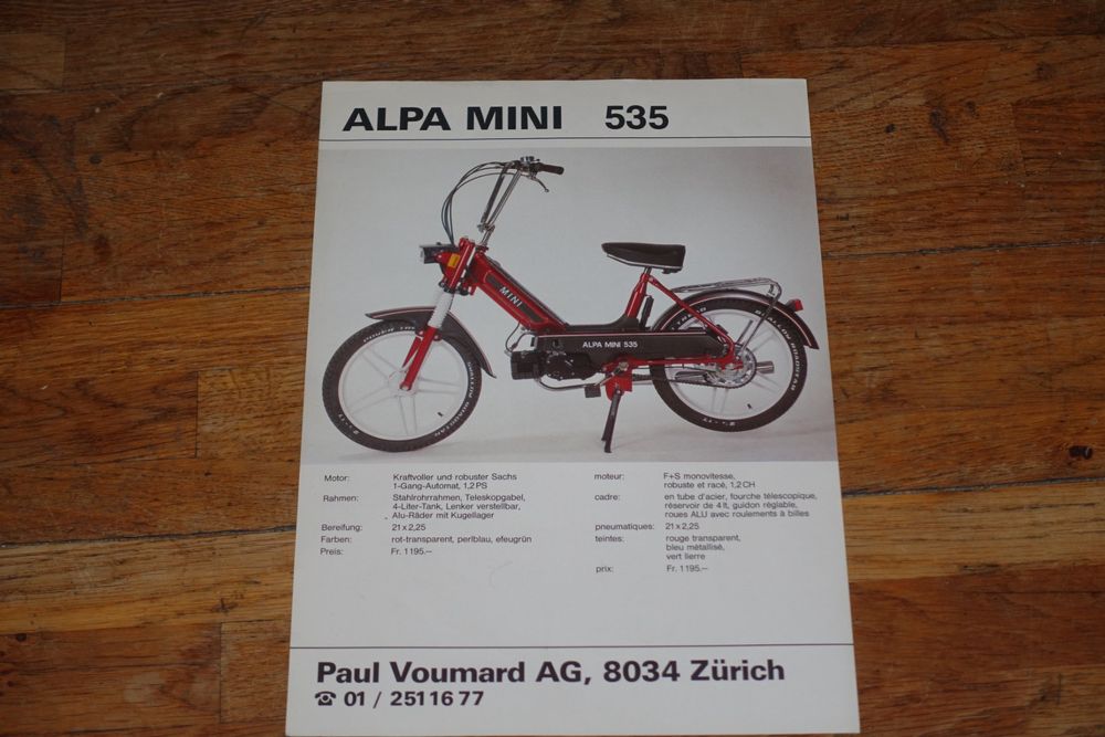 ALPA MOFA PROSPECTUS OLDTIMER VINTAGE | Kaufen auf Ricardo