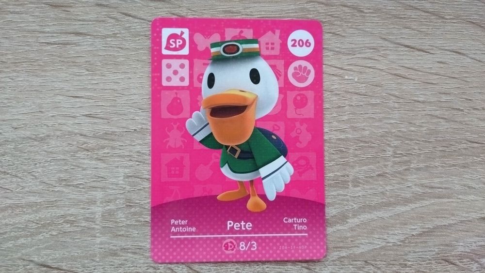 Animal Crossing amiibo Karte, Pete / Peter, Nr. 206 (Neu (gemäss ...
