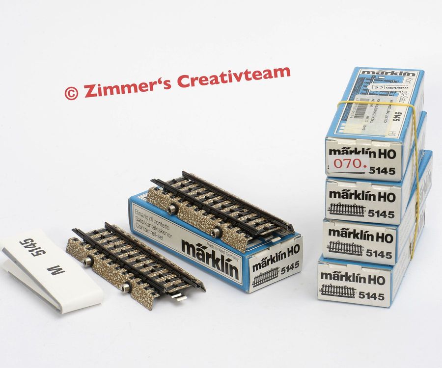 5 x Märklin Kontaktgleis-Satz 5145, (Neu (gemäss Beschreibung)) in ...