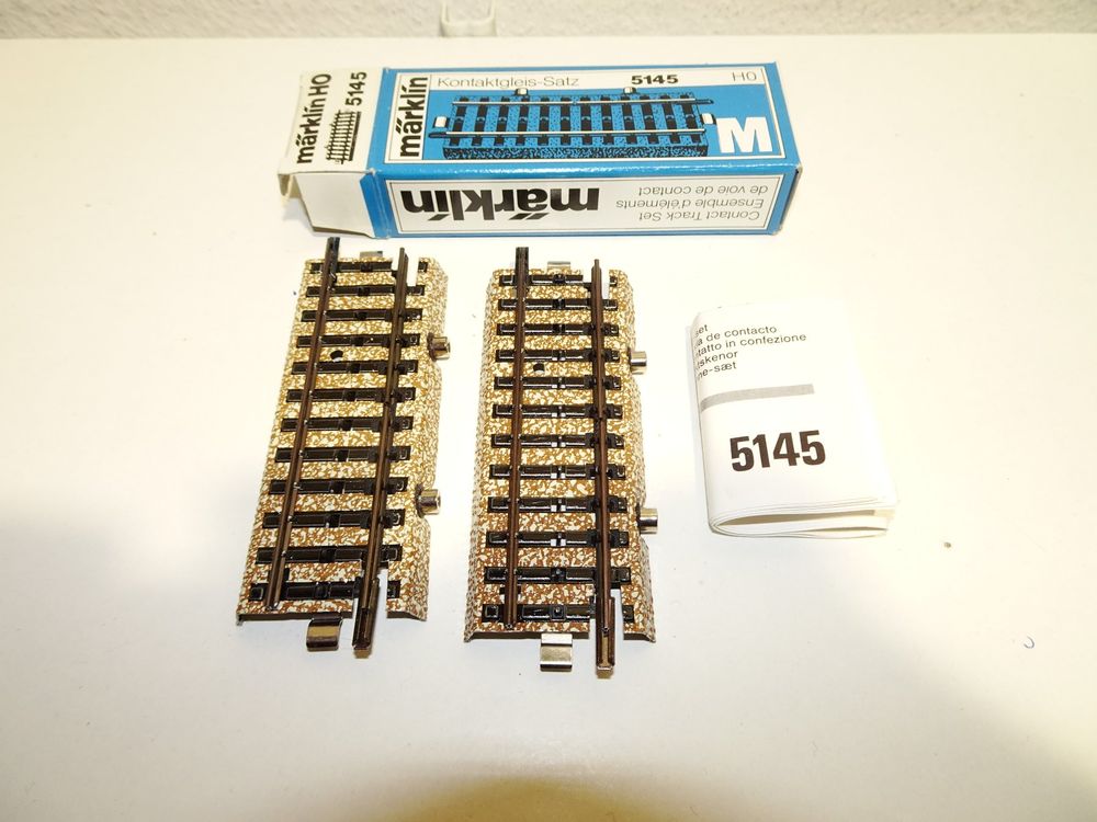 2 Märklin M-Gleis Schienen Kontaktgleissatz HO 5145 | Kaufen auf Ricardo