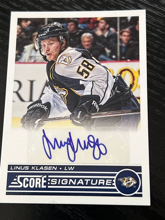 Linus Klasen NHL HC Lugano Original Unterschrift EHC Visp | Kaufen auf ...