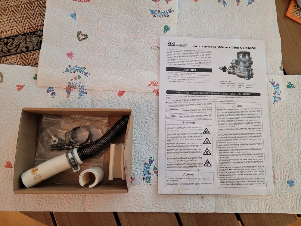 F3A Motor, OS MAX 140 RX, inkl. Resorohr, guter Zustand (Gebraucht) in ...