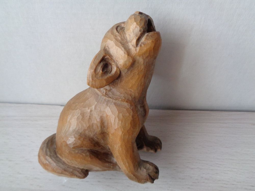 HUGGLER BRIENZ HEULENDER HUND BRIENZER SCHNITZEREI HOLZFIGUR (Gebraucht ...