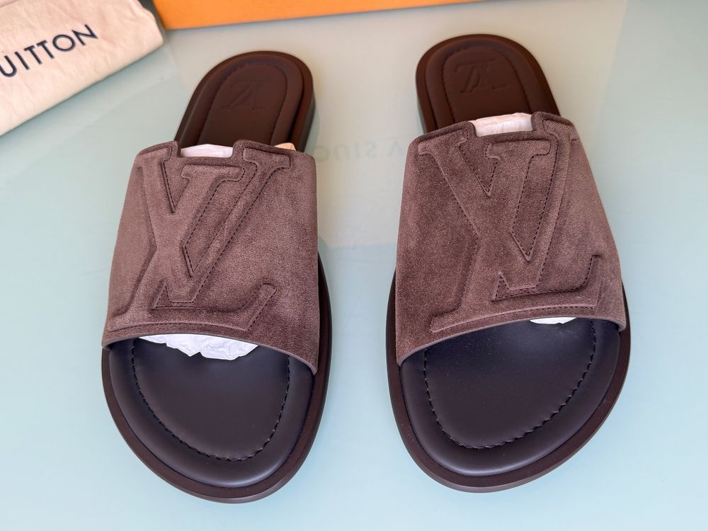 LOUIS VUITTON Lv Embossed Portofino Pantolette Sandal 44 NEU (Neu ...