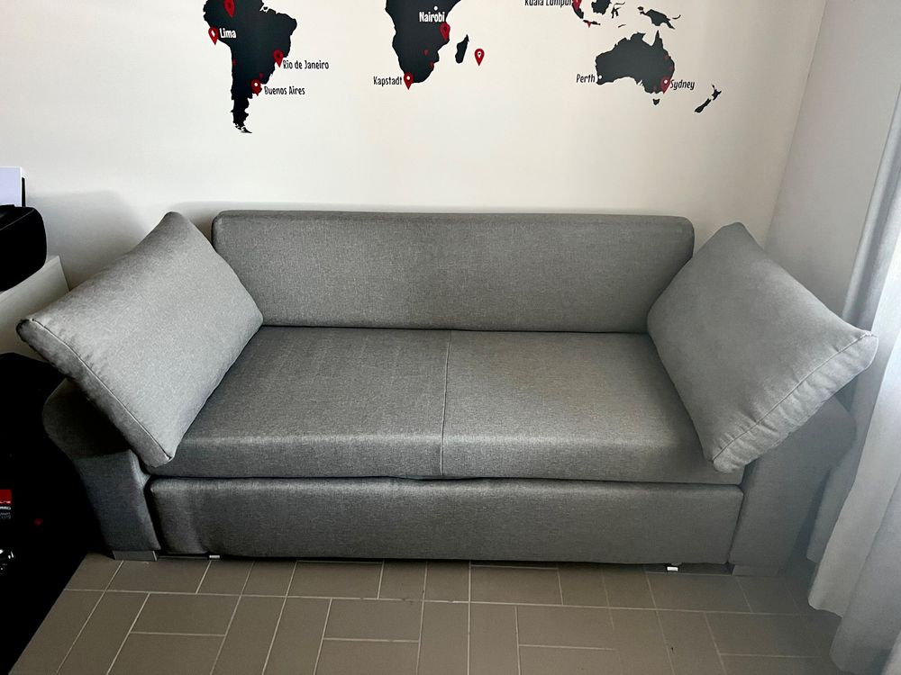 Schlafsofa | Grau | 2er zzgl. Topper | Kaufen auf Ricardo