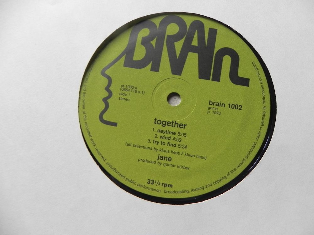 LP Deutschland Krautrock Prog. Rock Band Jane 1972 Together (Gebraucht ...