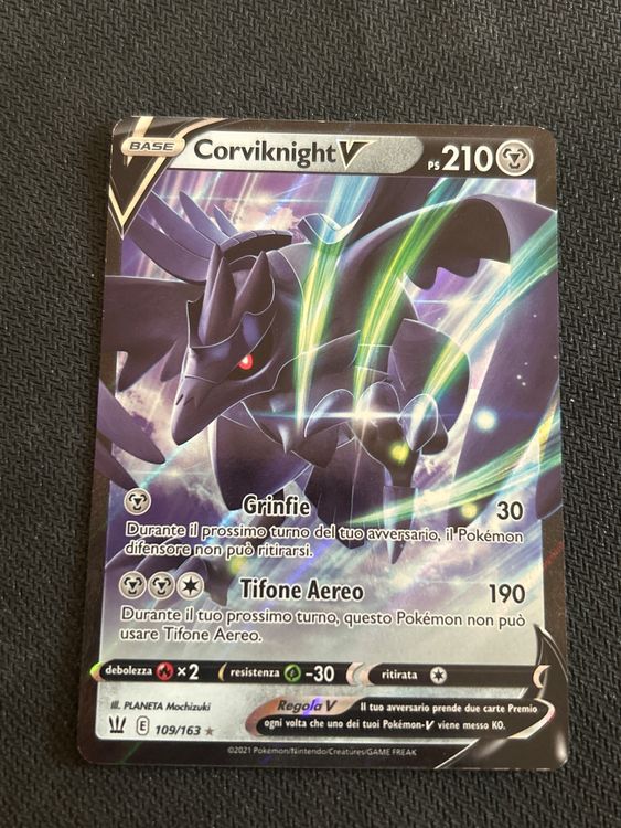 Pokemon card super rare Battle Styles, Corviknight V 109/163 (Gebraucht ...