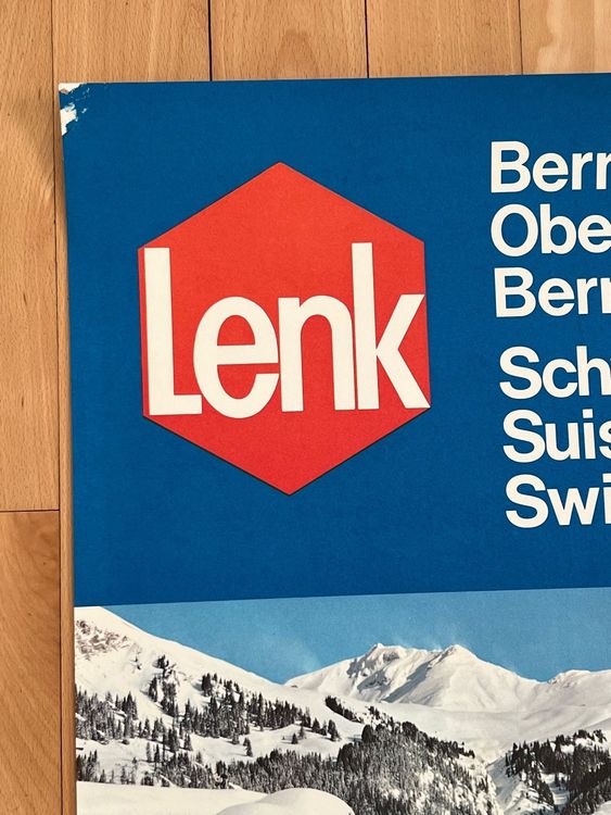 Plakat original Lenk 1968 Atelier Rees Berner Oberland (Gebraucht) in ...