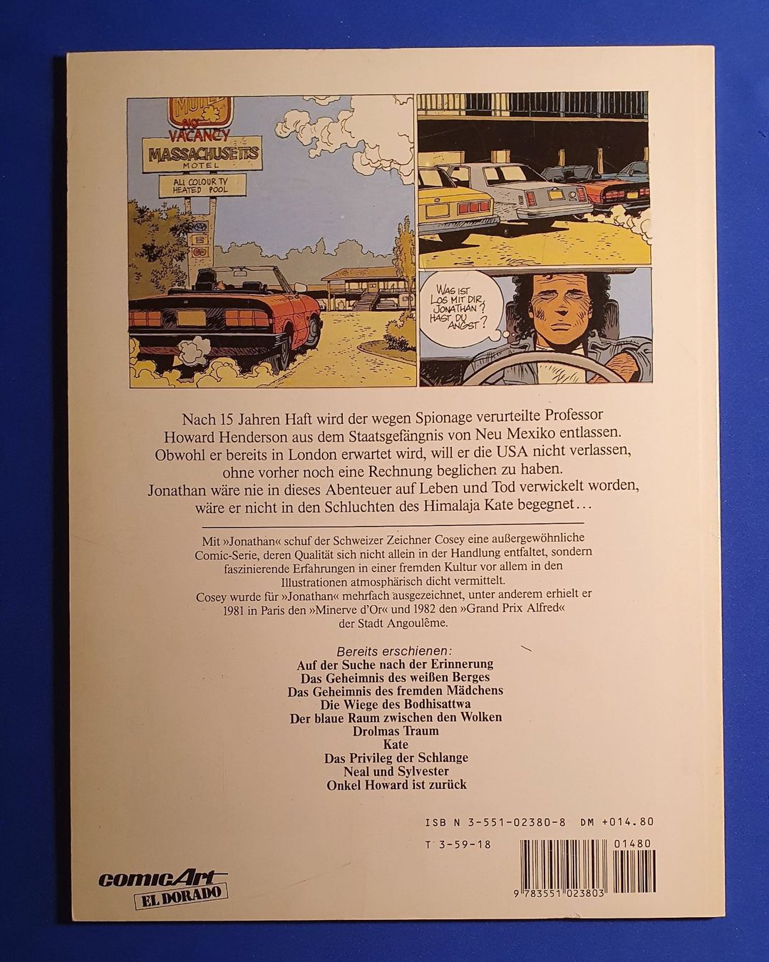 Jonathan Band 10, Cosey, Carlsen, 1. Auflage, 1989 (Neu (gemäss ...