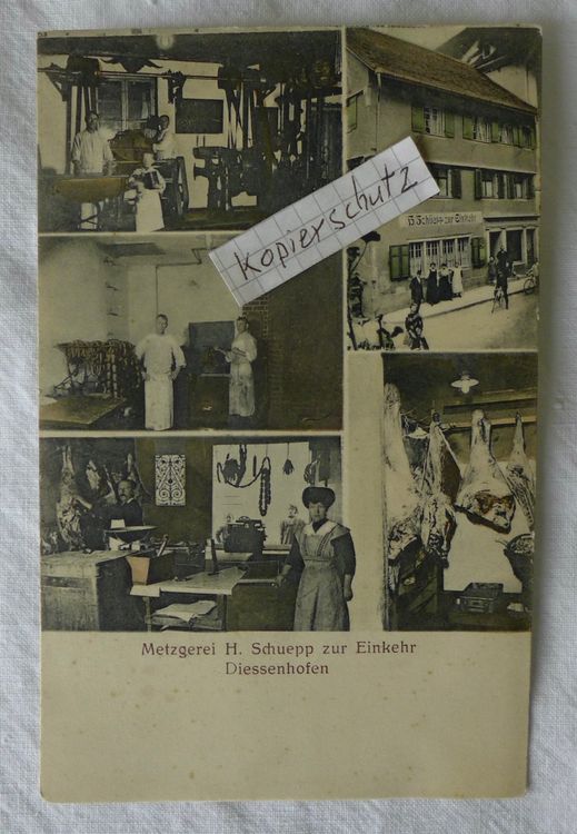 AK DIESSENHOFEN TG, Metzgerei Schuepp zur Einkehr, Mehrbild (Gebraucht ...