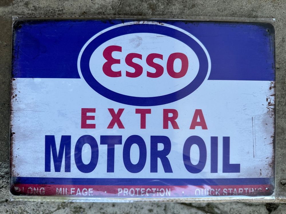 Esso extra motor oil werbung classic reklame (Neu (gemäss Beschreibung ...