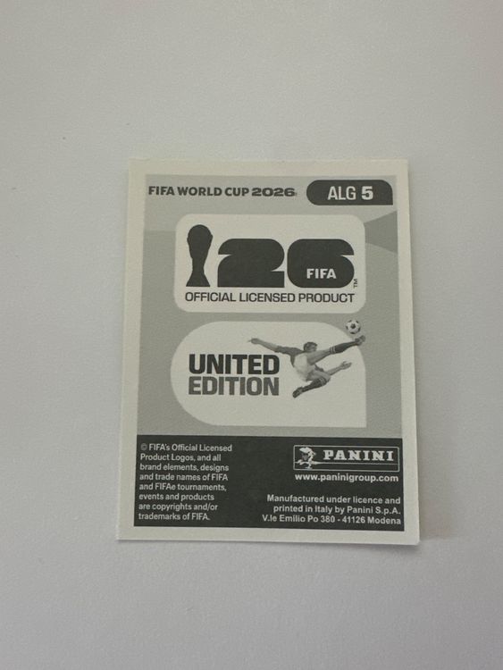 Panini FIFA WM 2026 Sticker - ALG 5 (Gebraucht) in Sulz AG für CHF 0.6 ...