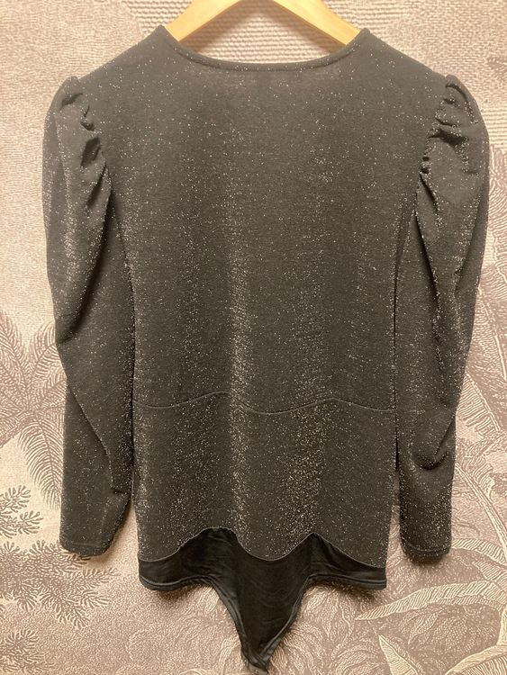 Schwarzer Glitzer-Body von RAINBOW Gr.44/46 (Neu (gemäss Beschreibung ...