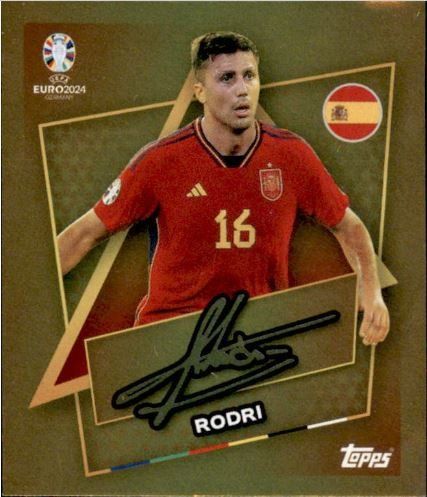 Topps Euro 2024 Rodri ESP SP Gold mit Unterschrift (Neu (gemäss ...