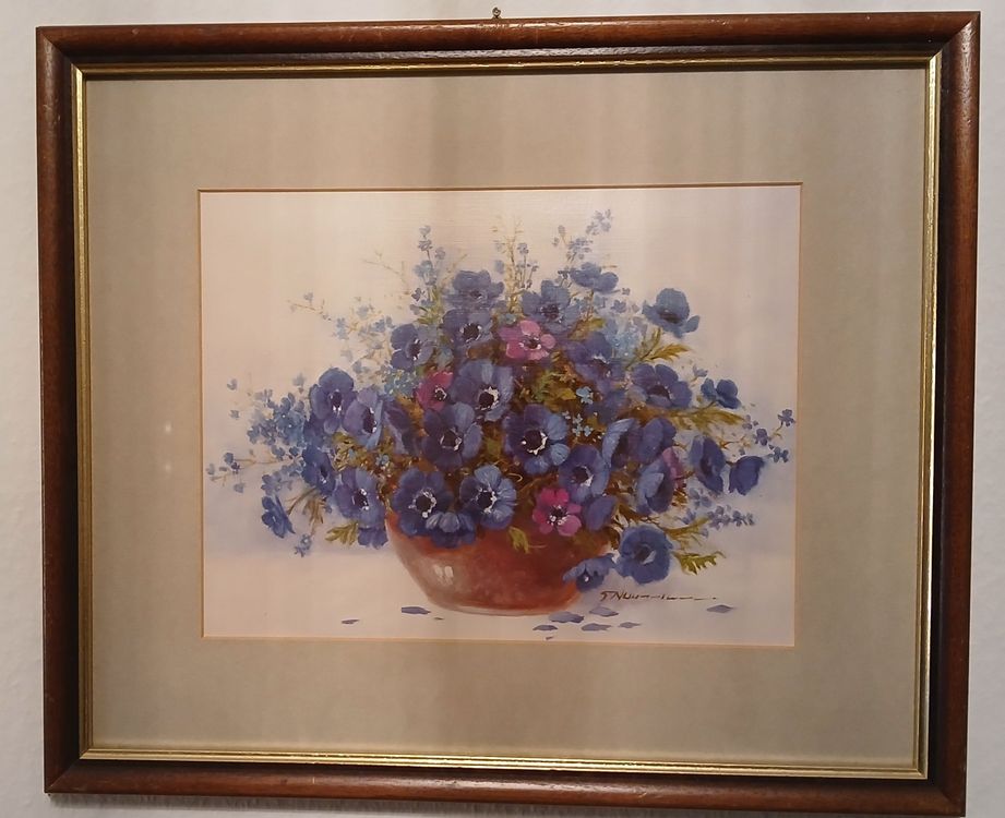 Blumenbild, Gemälde, gerahmt, signiert (Gebraucht) in Spreitenbach für CHF 17 – mit Lieferung ...