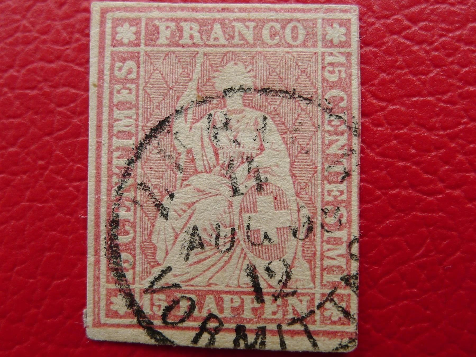 Strubel: 24D (24B3) von ZÜRICH: 14.8.1858, Kat: 90.-+ (Gebraucht) in ...